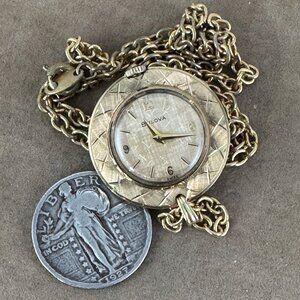 Bulova | Jewelry | Vintage Bulova Pendant Necklace Mechanical Watch ...